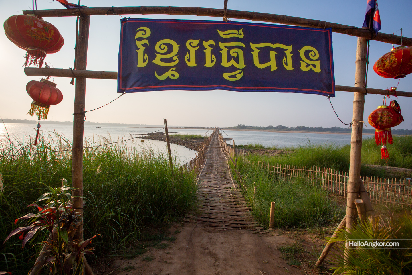 Koh Paen Island & the Bamboo Bridge of Kampong Cham | Hello Angkor